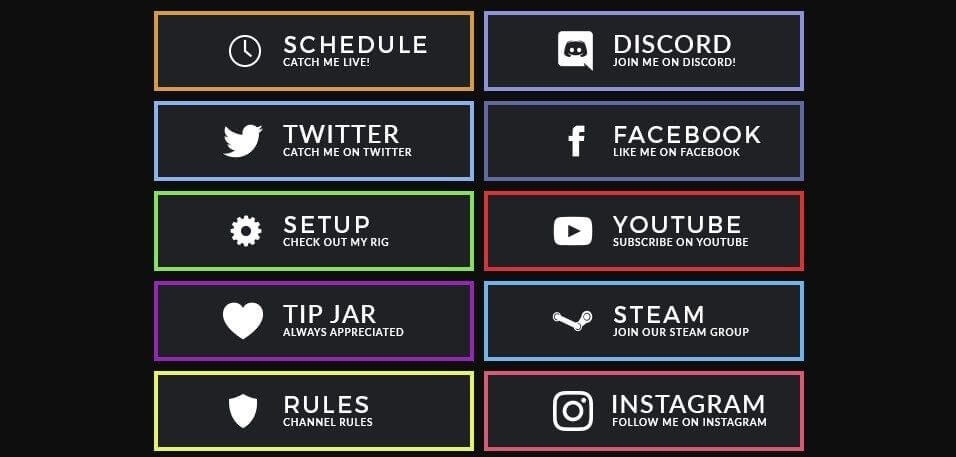 Twitch Size Guide Vectornator Templates 2023 
